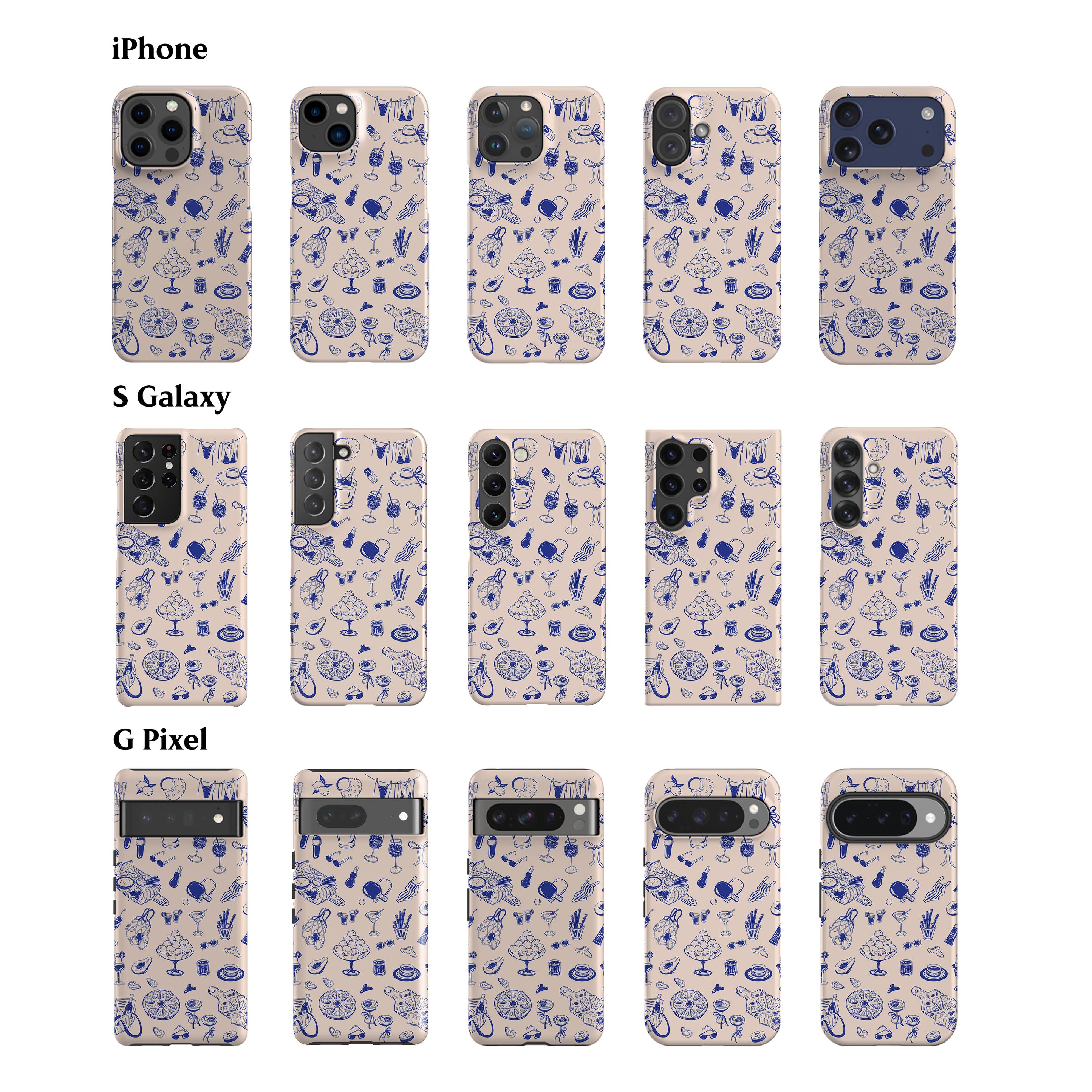 Blue Beach Phone Case for iPhone 16, Galaxy S25 & Pixel 9 – Acaso London