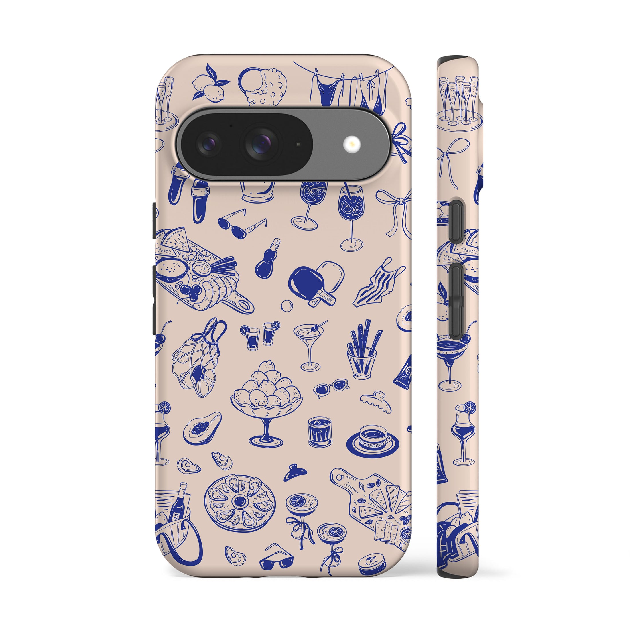 Blue Beach Phone Case for iPhone 16, Galaxy S25 & Pixel 9 – Acaso London