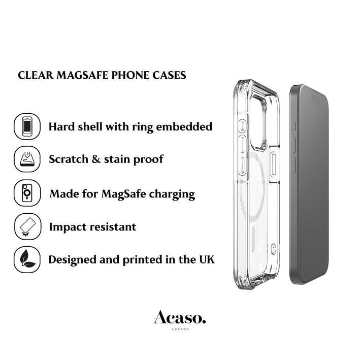 Clear MagSafe Cases for iPhone 16, 15 & 14 Series – Acaso London
