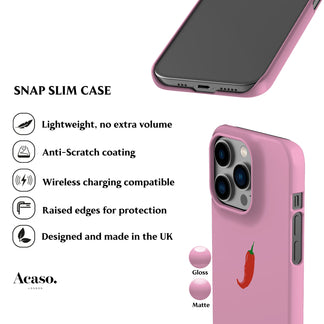 Pink Chilli Peppers Phone Case for iPhone 16, Galaxy S25 & Pixel 9 ...