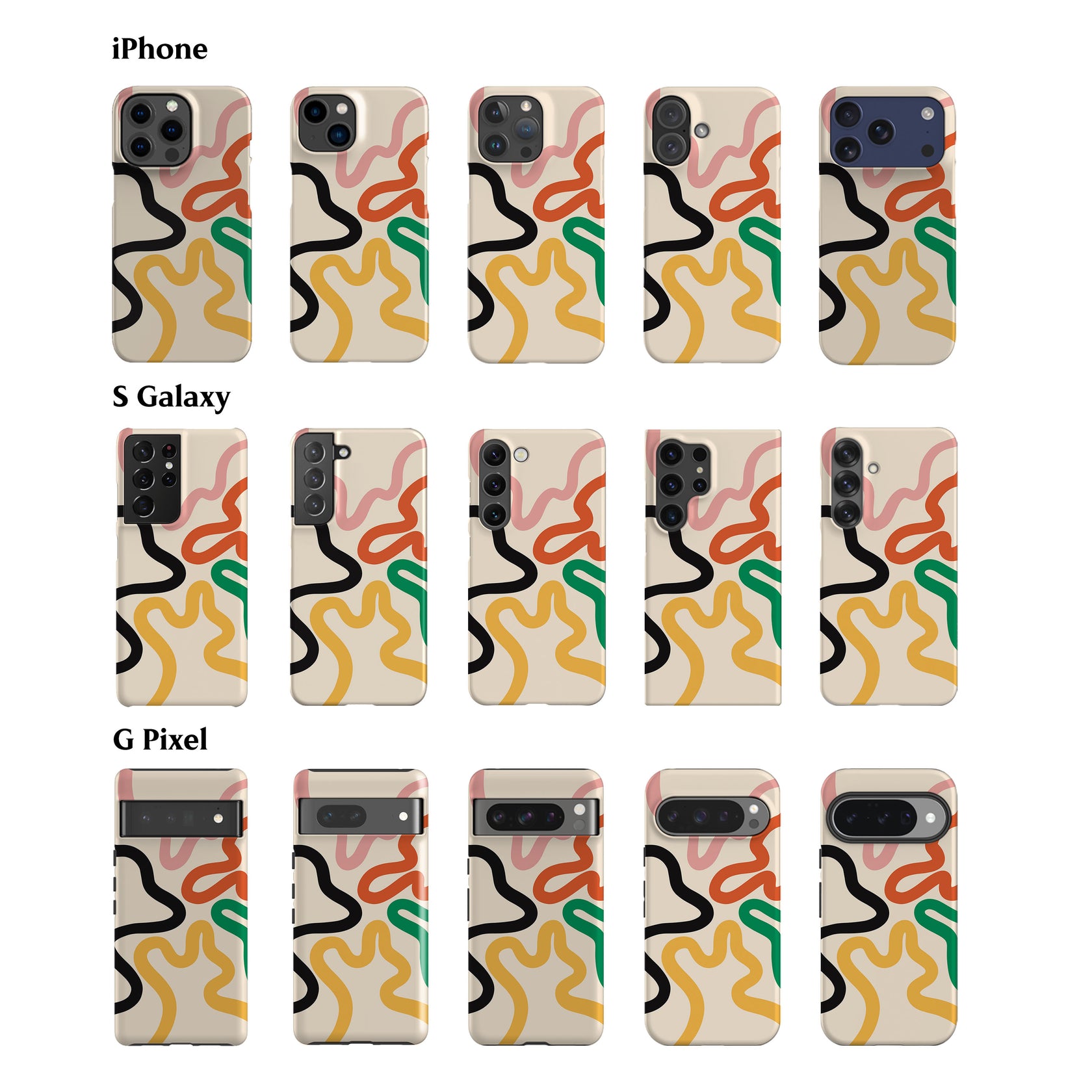 Organic Lines Phone Case by Acaso London