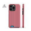 Striped Pink & Red Credit Card Holder Case for iPhone 14 – Acaso London
